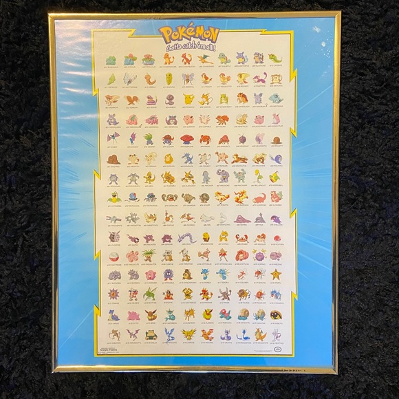 Original 150 Pokemon Poster